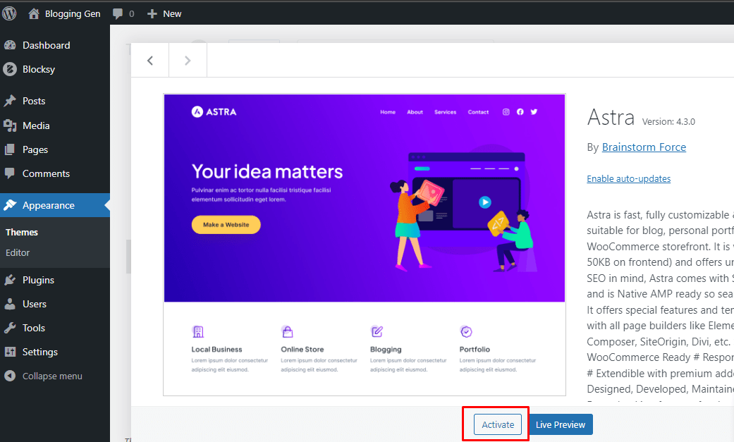 How To Install And Activate Astra Theme In 2023 On WordPress: Step-by ...